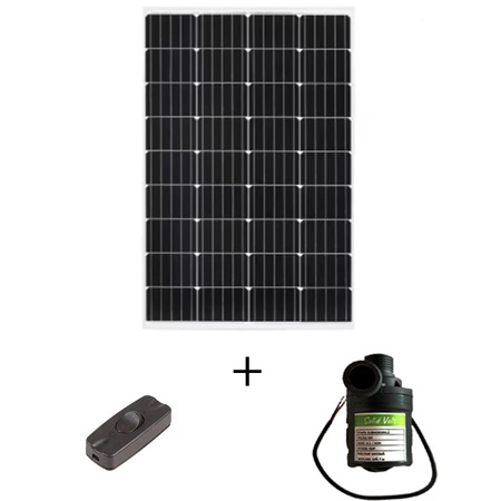 Kit Pompa apa submersibila 12V, de 22W, 800 l/h cu panou solar ...