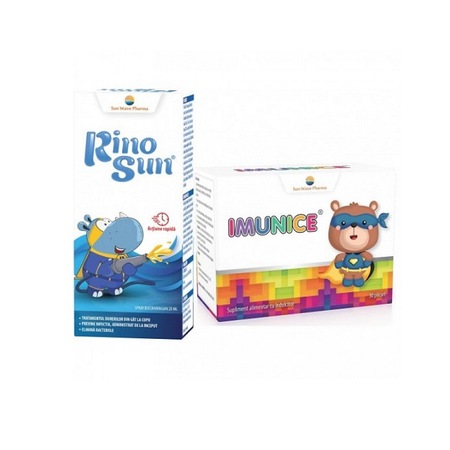 Pachet Imunice, 30 plicuri + RinoSun, 20ml, Sun Wave Pharma - eMAG.ro