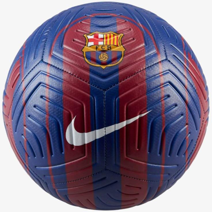 Minge fotbal Nike Barcelona Strike, marime 5, albastru/rosu - eMAG.ro