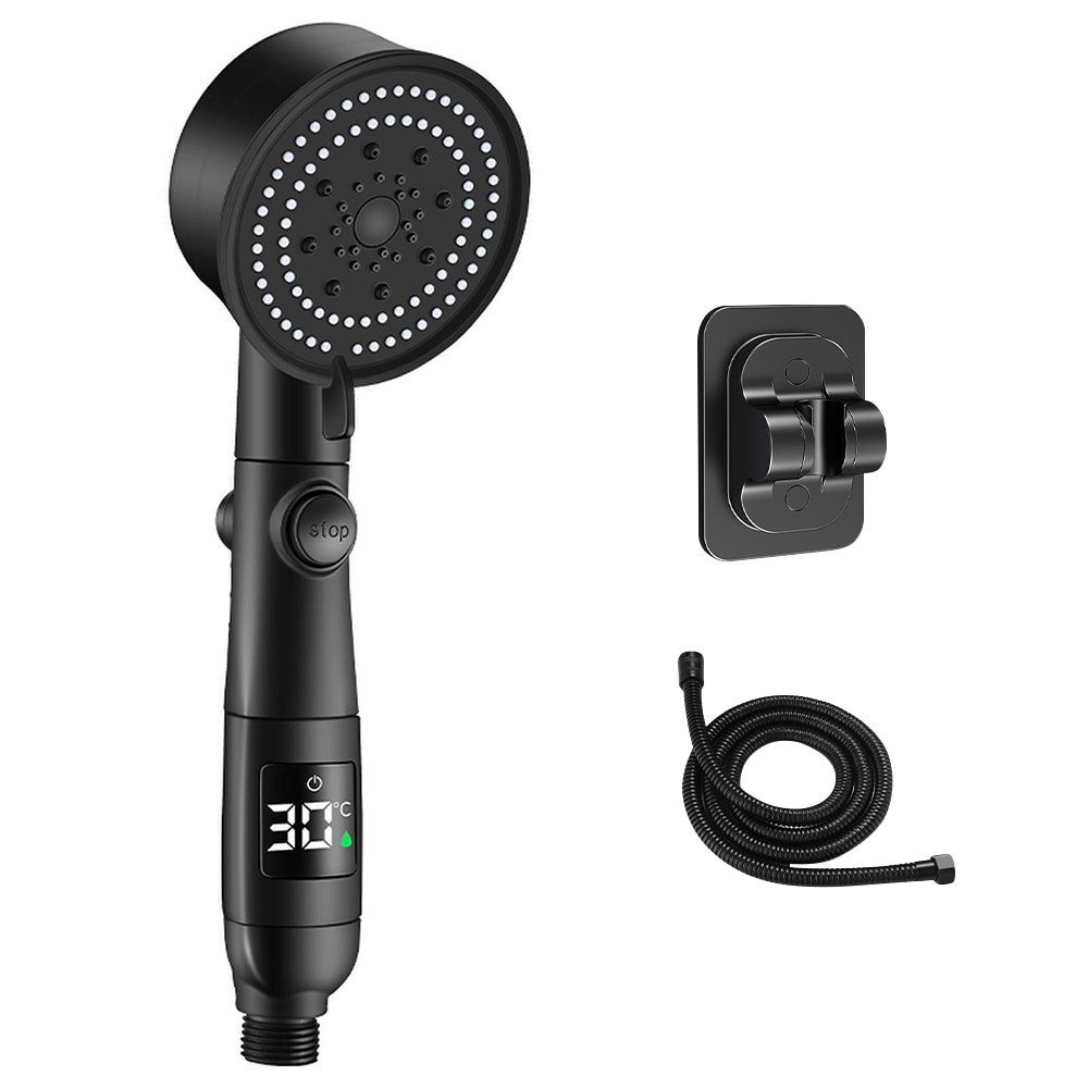 Set de Dus inteligent, JESWO®, cu afisaj digital al temperaturii, Cap ...