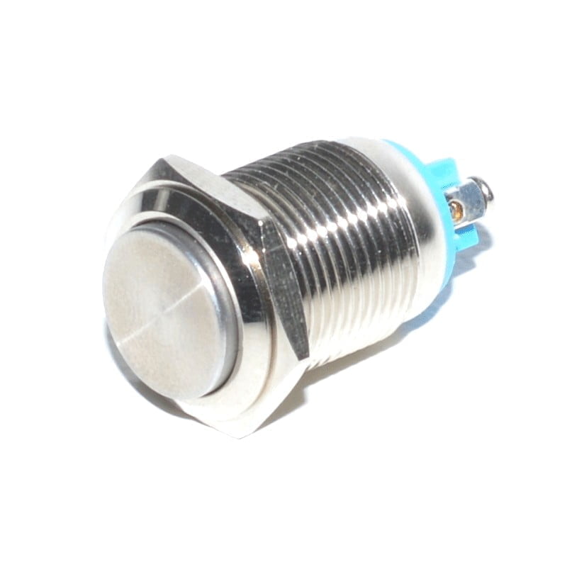 Buton Metalic simplu, Tip Push, Cu Retinere, 16mm, 220V - eMAG.ro