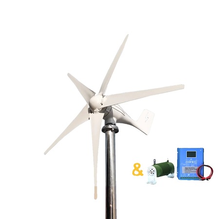 Generator Eolian 1000W cu Controler MPPT, Baterie LiFePO4 100Ah, Invertor 2000W, 3 pale, 12V ...