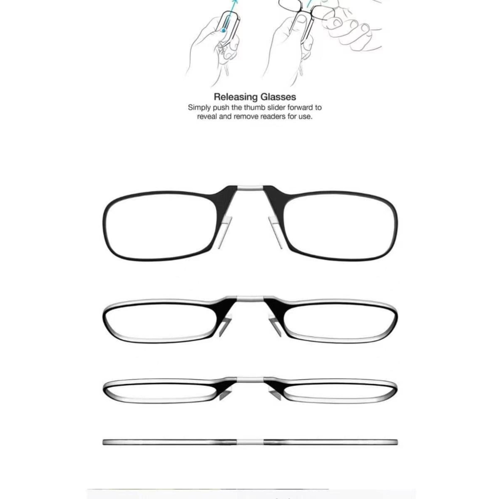 Очила за четене, JENUOS®, сгъваеми и телескопични, за четене, без ръце ...
