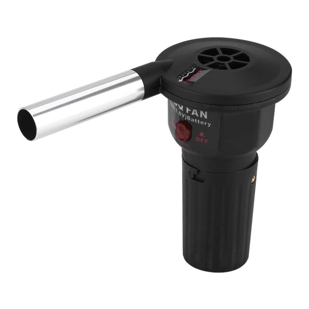 Suflanta pentru gratar, inox, portabila, compacta, 17 x 13 cm, negru ...
