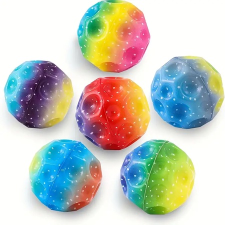 Set 6 mingi Saltarete cu lumini, super space ball, culoare curcubeu, 7 ...