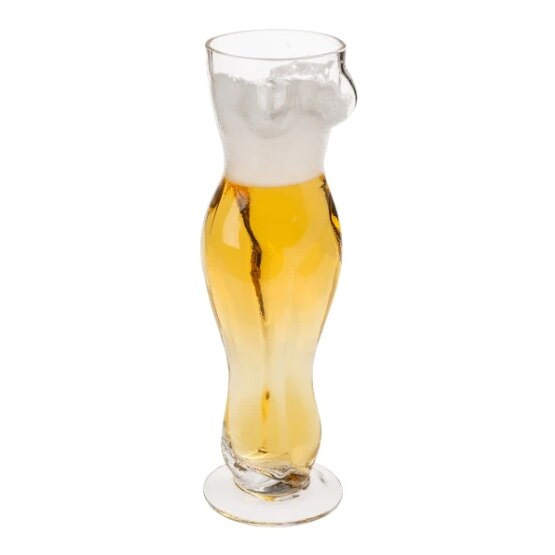 Pahar de bere cu silueta de femeie, 500 ml - eMAG.ro