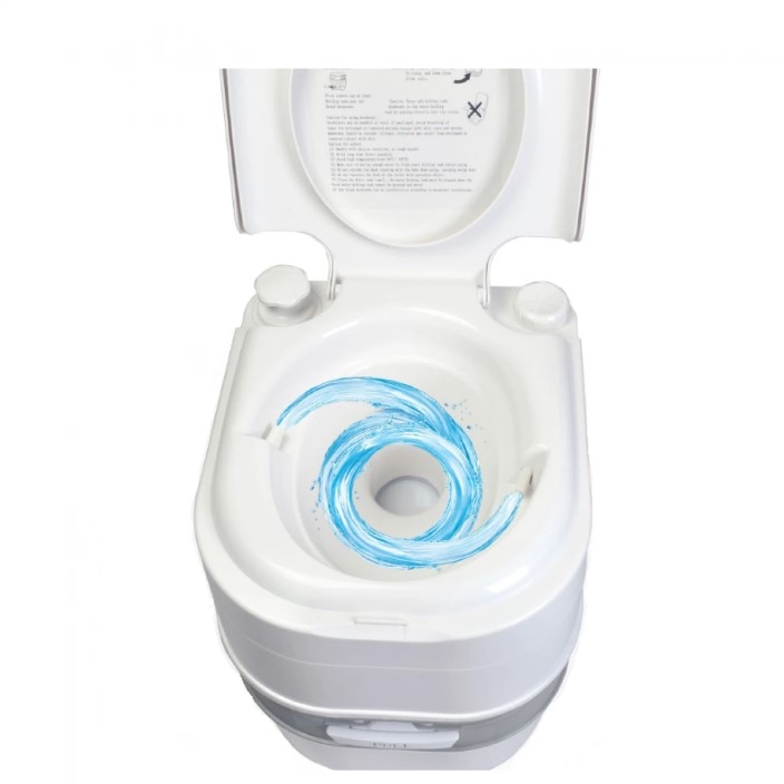 Toaleta Portabila Ecologica, cu Pompa Apa cu Piston, Evacuare Dubla a ...