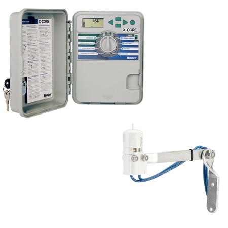 Pachet programator irigatii Hunter X-Core 4 zone exterior + senzor de ...