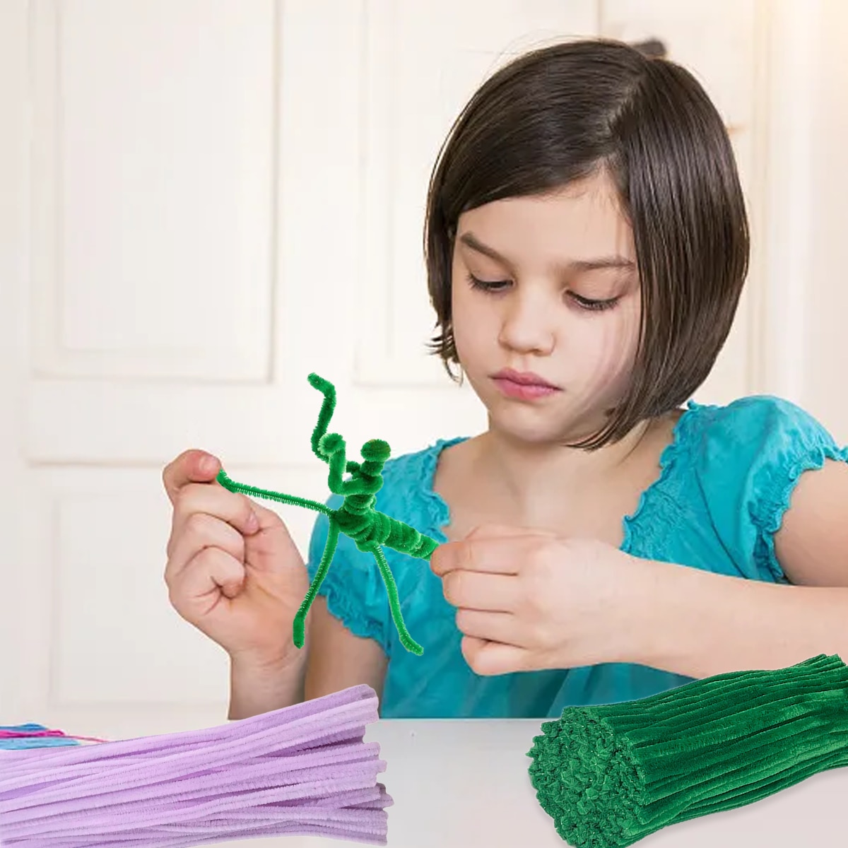 Set 30 tije pentru flori, 30cm, mov/verde - eMAG.ro