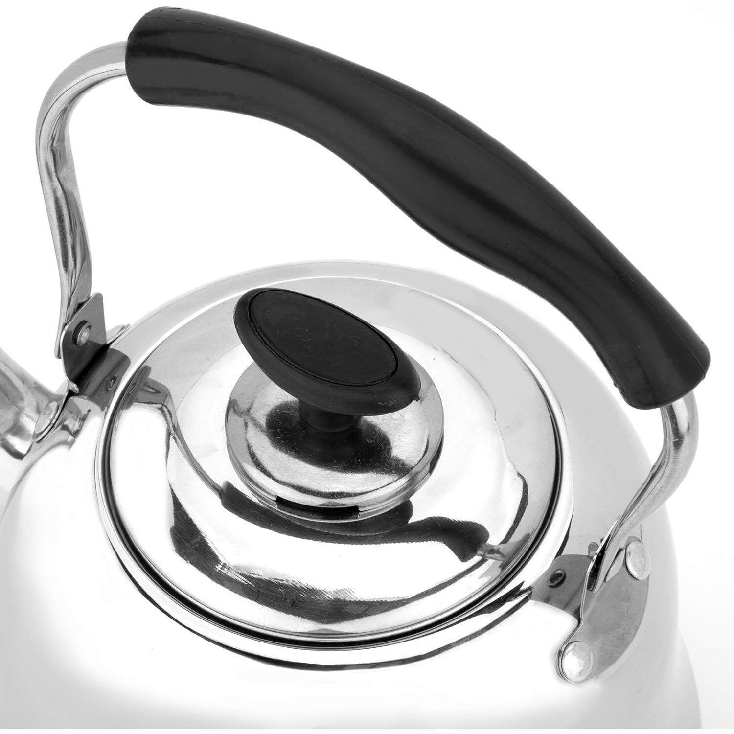 Ceainic, inox, capacitate 2L, argintiu, maner ergonomic, fluierator ...