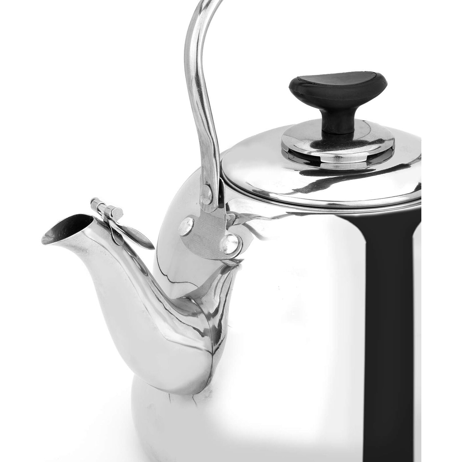 Ceainic, inox, capacitate 2L, argintiu, maner ergonomic, fluierator ...