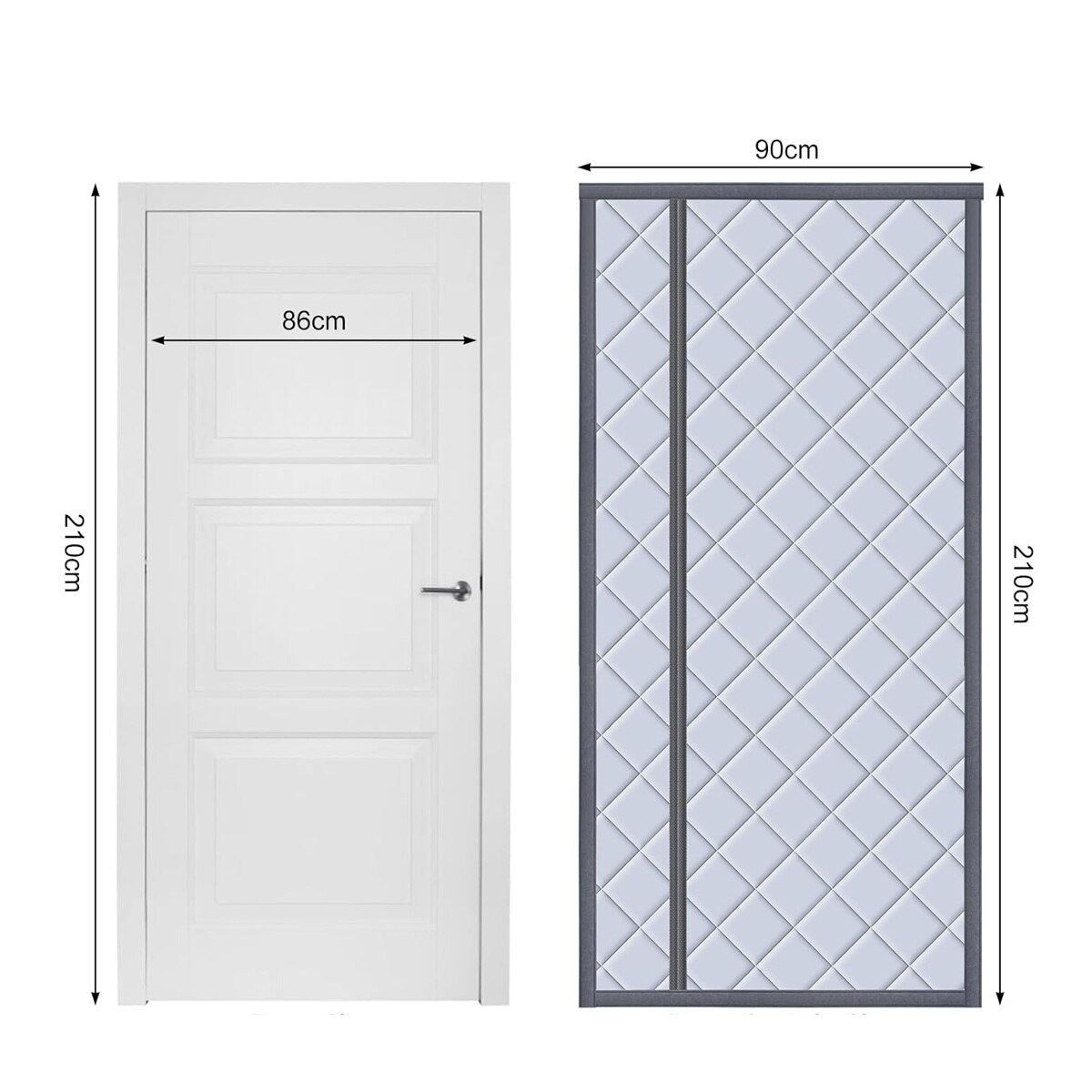 Perdea termoizolanta cu magnet, Bumbac, Protectie impotriva frigului ...