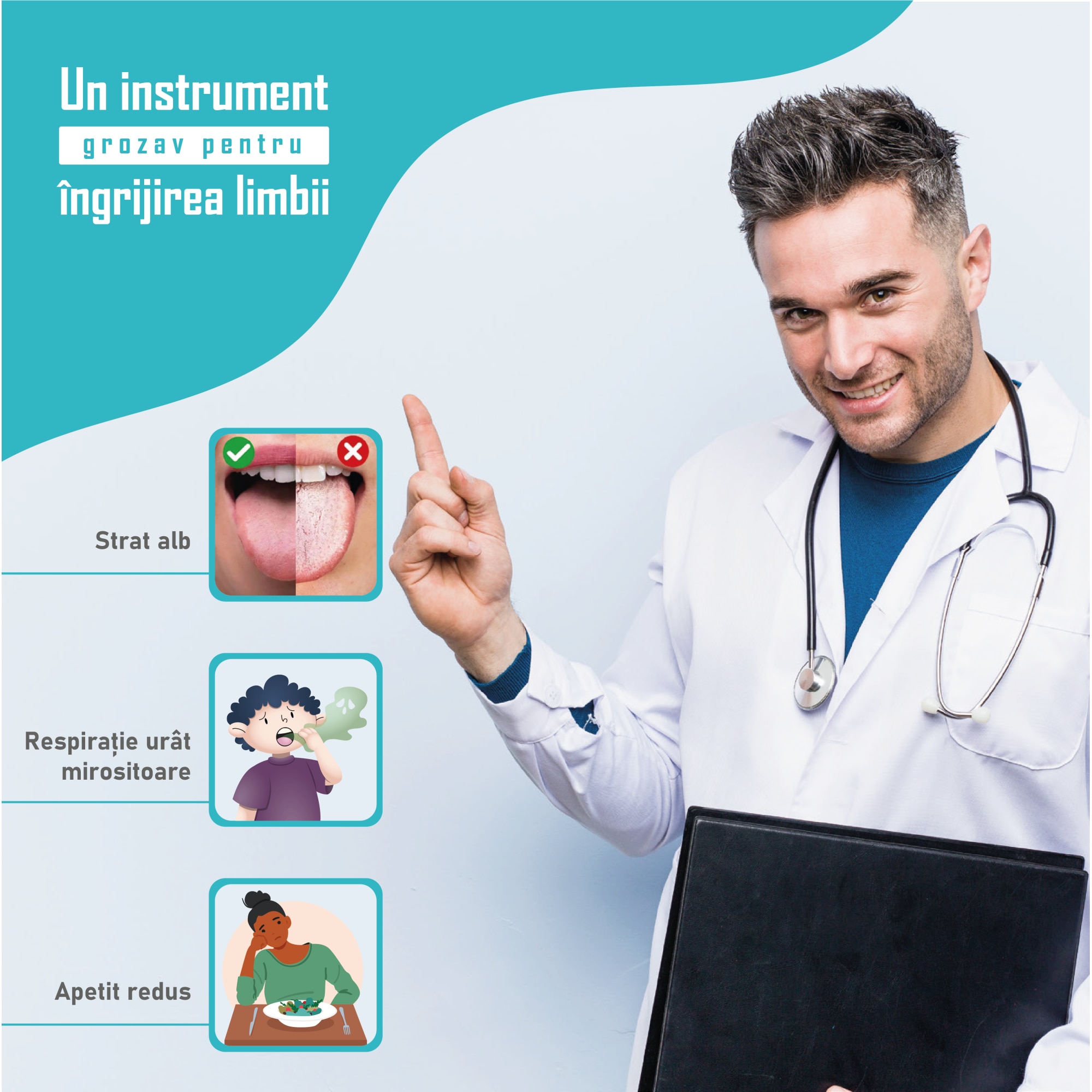 Set 2 Dispozitive De Curatare Limba, Compacte, Mizuha, Roz/Albastru ...