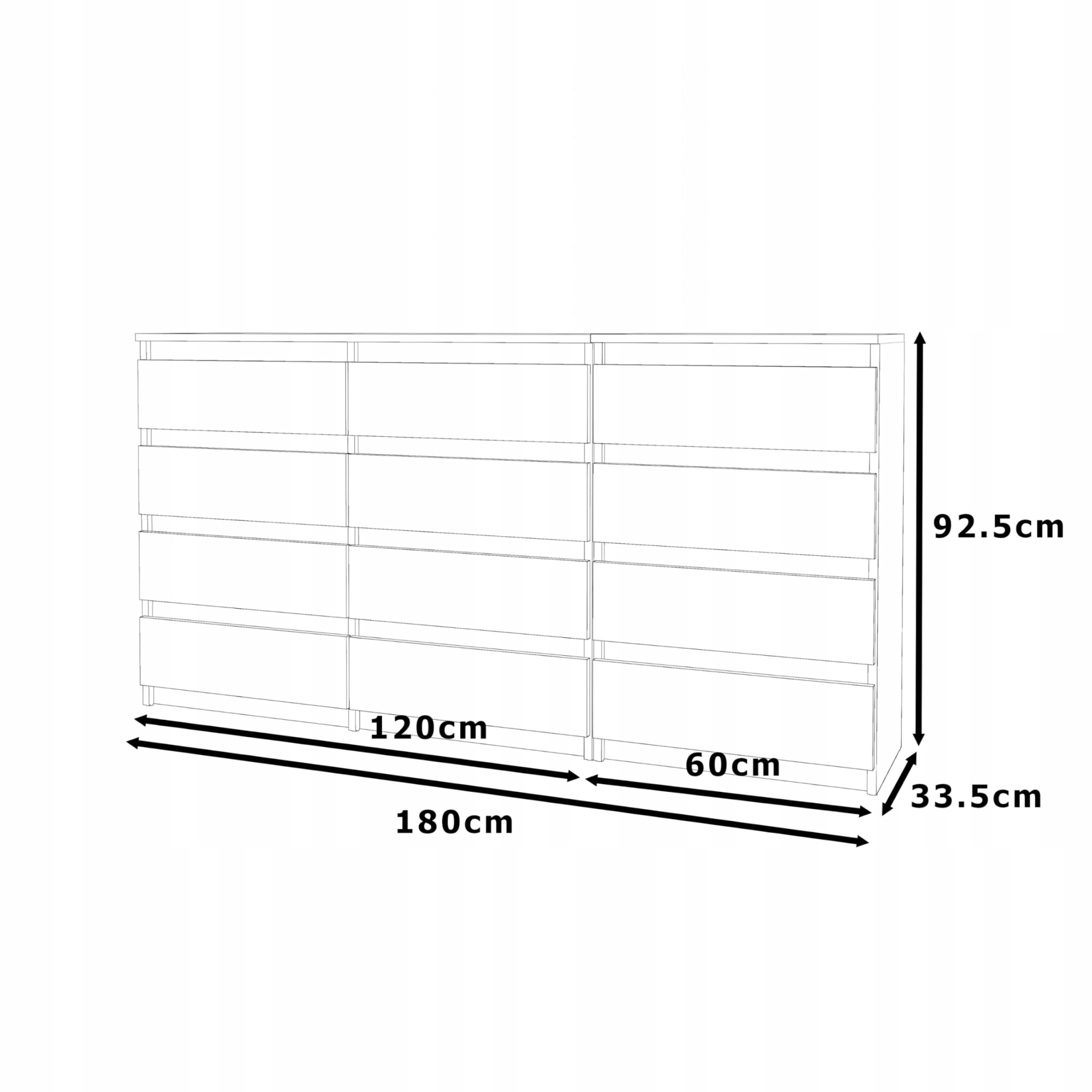 Comoda, Stiv-Meble, Model HIT Z84_SZMWO, Cu 12 Sertare Spatioase ...