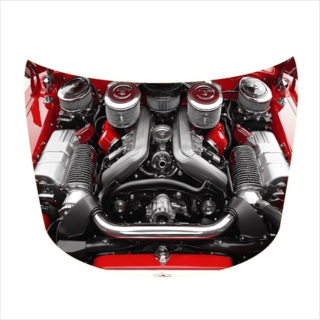 Folie tuning capota, Model Engine, Sticker colantare auto, Rezistenta ...
