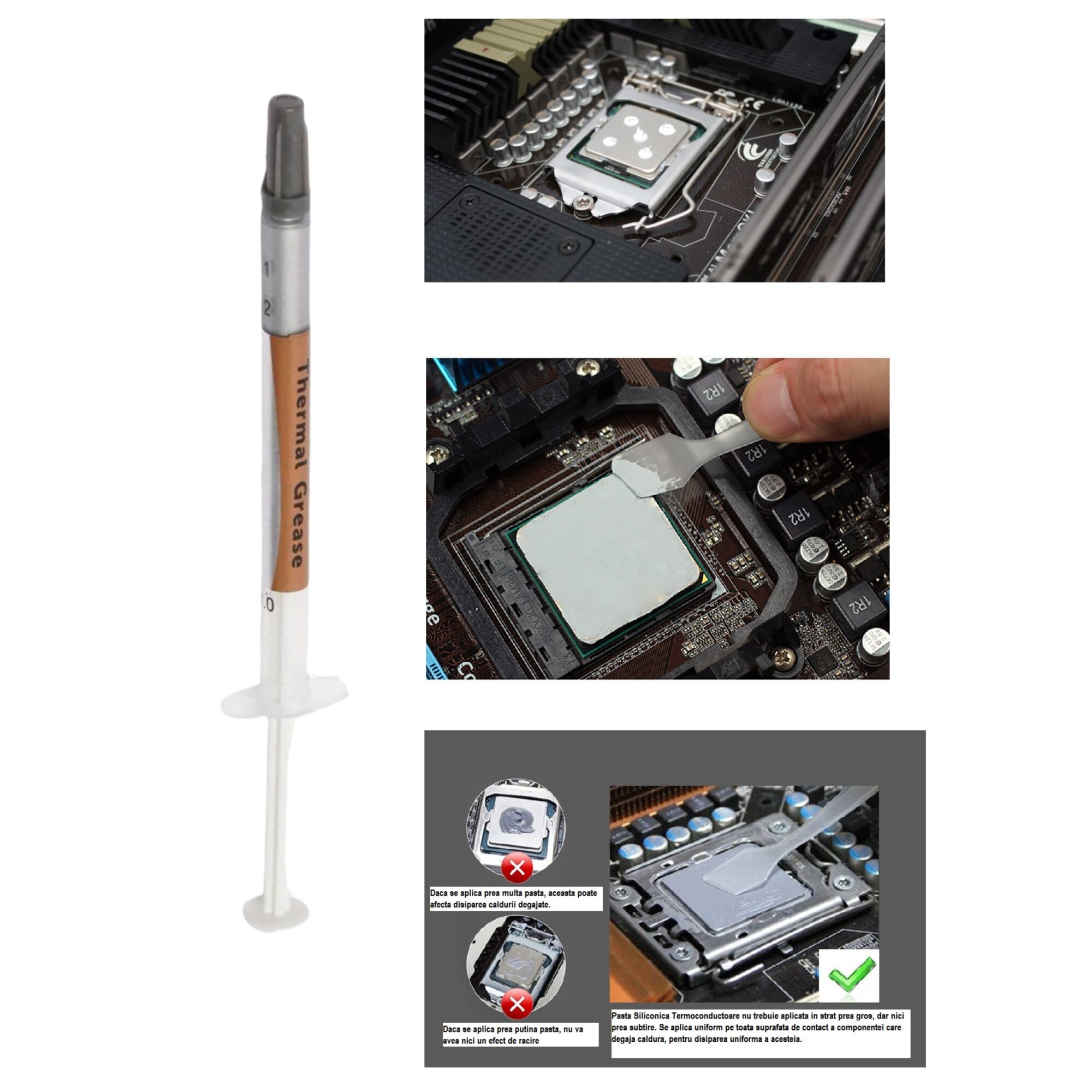 Silver Thermal Paste 1gr, hűtéshez projektor modul, GPU processzor, CPU ...