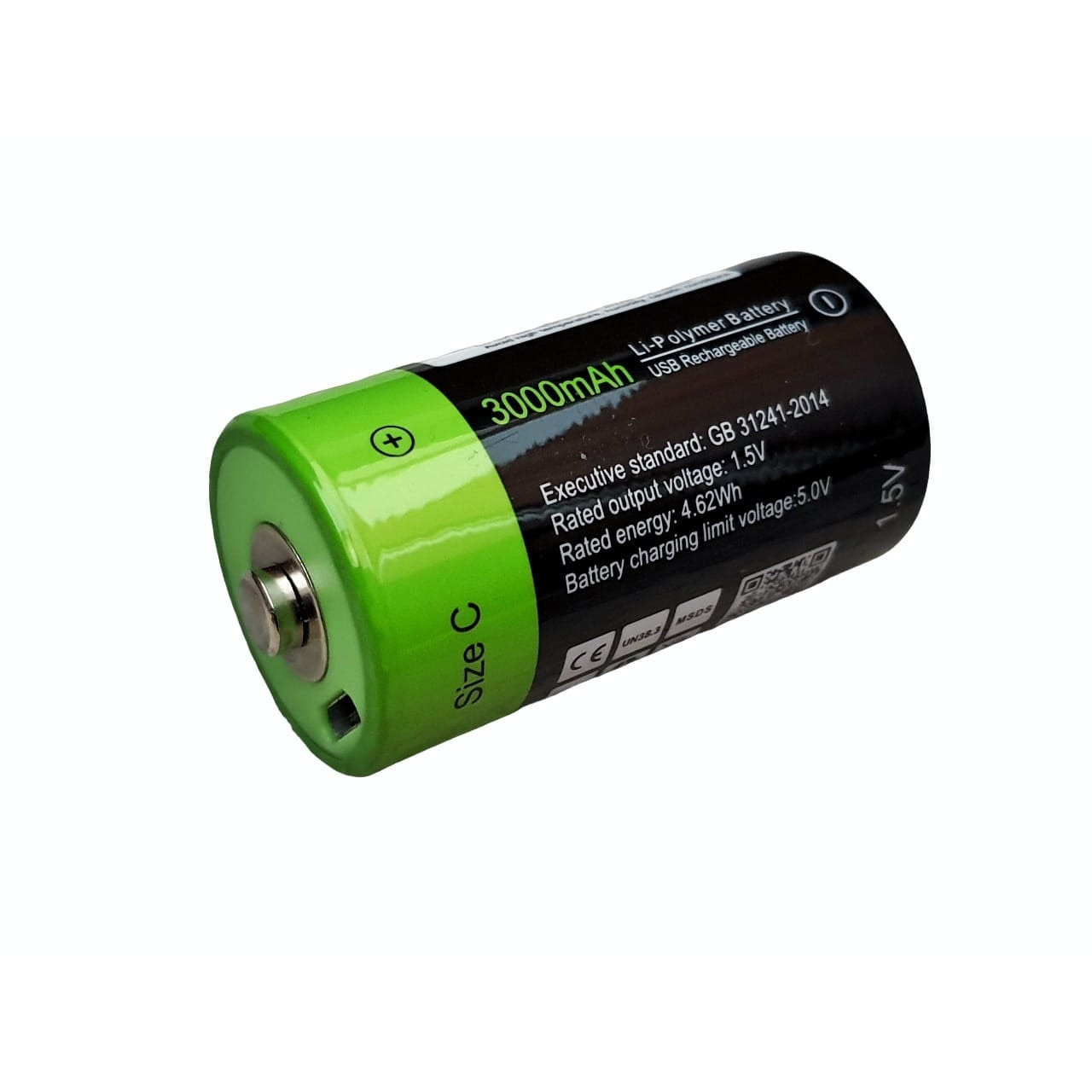 Acumulator C, HR14, Li-polimer, 3000 mAh, 1.5V cu incarcare Micro USB ...