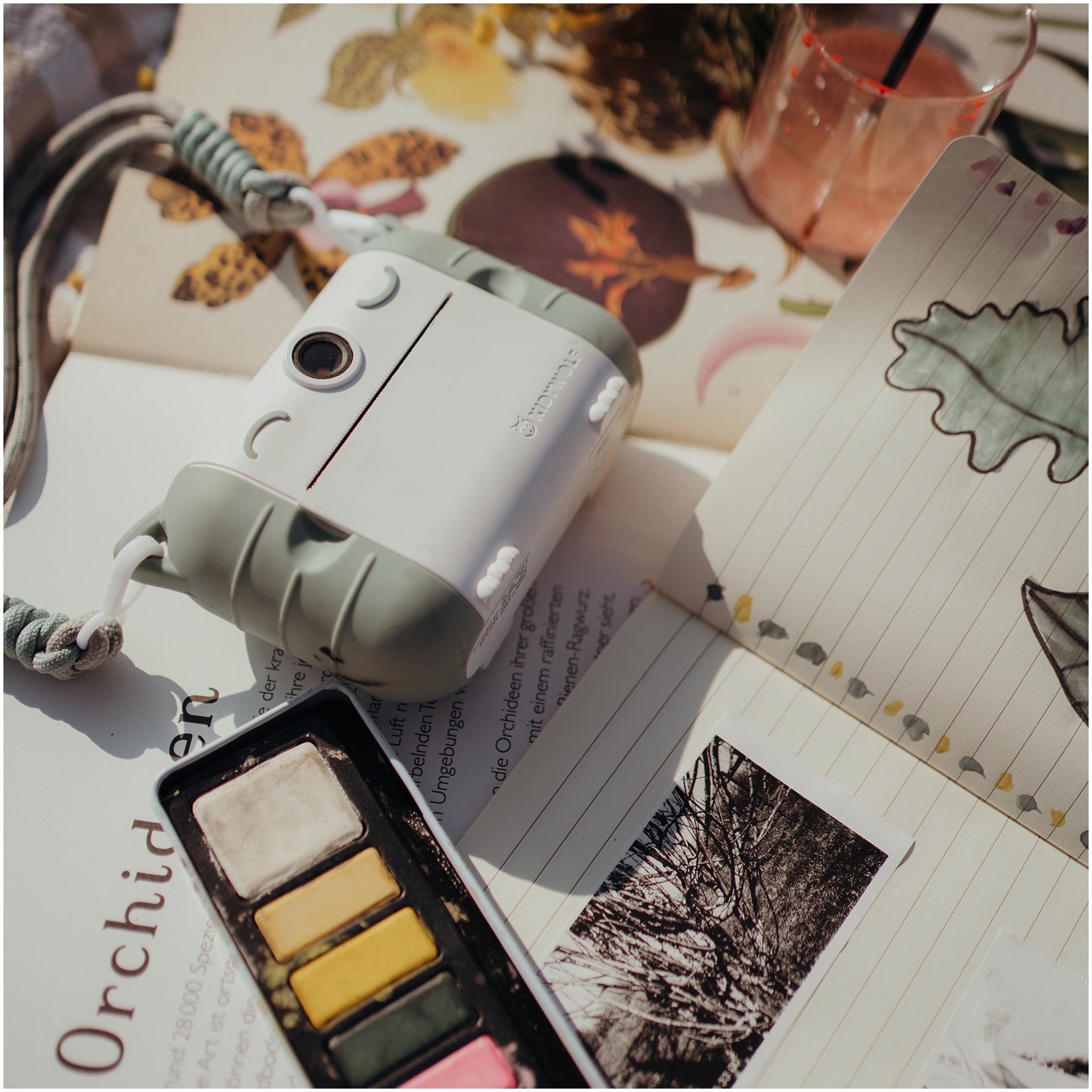 Camera foto cu functie de printare pentru copii KIDYPRINT, verde - eMAG.ro
