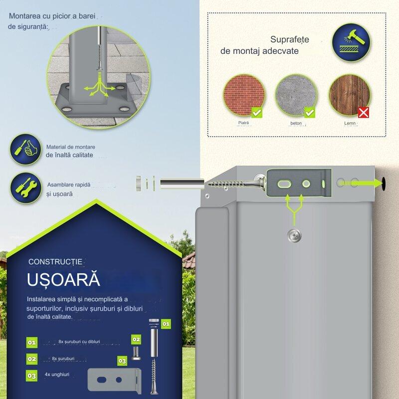 Paravan separator lateral, Tillvex®, 200 x 300 cm, opac, interior ...