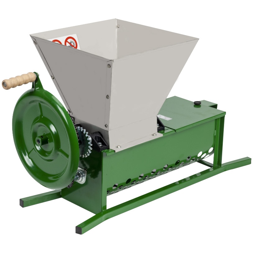 Zdrobitor struguri manual cu desciorchinator Evotools, cuva inox, cuva ...