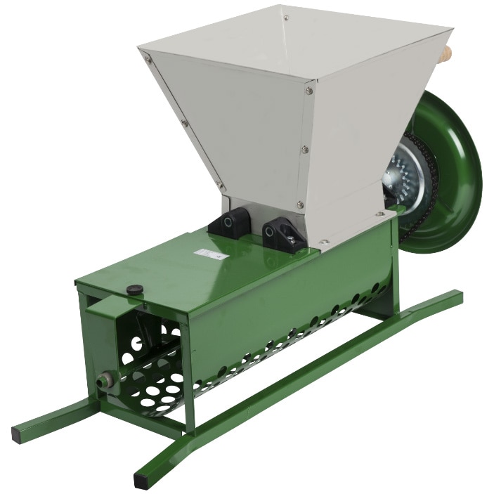 Zdrobitor struguri manual cu desciorchinator Evotools, cuva inox, cuva ...