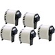 Set de 5 Rola Banda Adeziva DK 22205 62 mm X 30.48 m Alb Compatibile ...