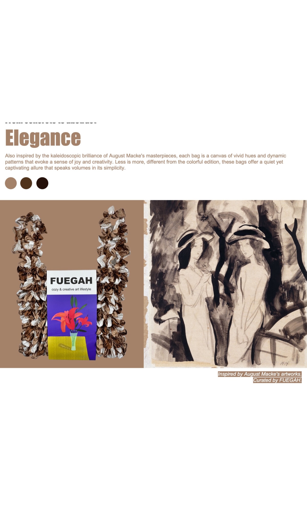 Geanta plisata, Seria de picturi celebre in lume, De la beton la seria ...