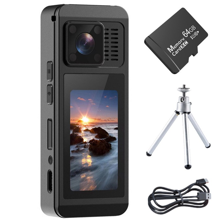 Camera Sport 4K/60fps UltraHD, Foto 52MP, Stabilizare Imagine EIS, WiFi ...