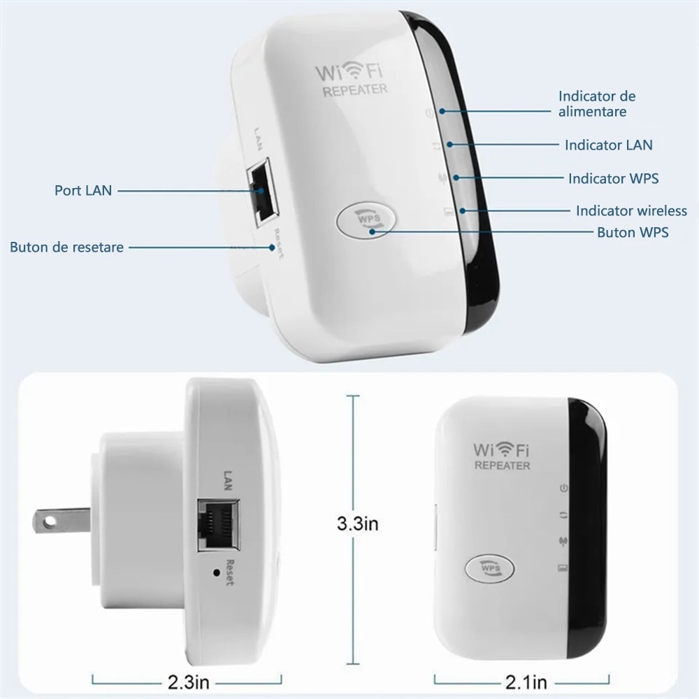 Amplificator Semnal Retea Wireless-N, Begleri®, WiFi Repeater ...