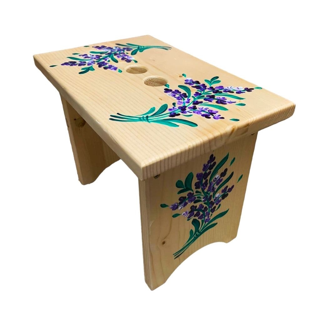 Scaunel din Lemn, Pictat Manual, 28x18x21 cm Diferite Modele - eMAG.ro