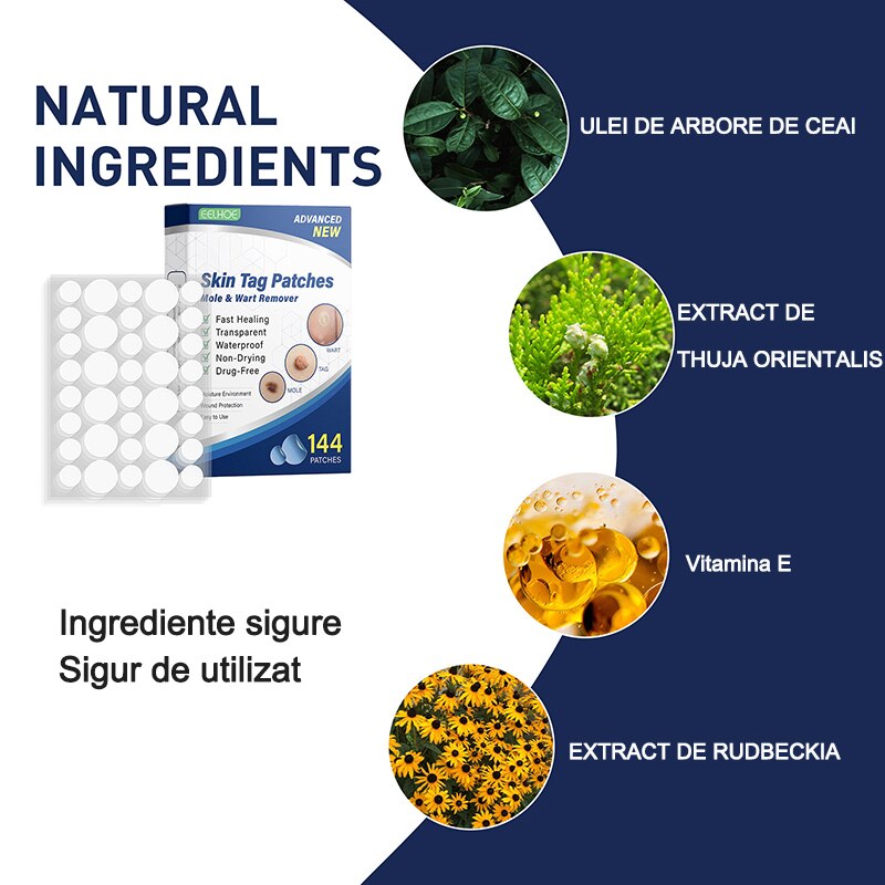 Set Plasturi pentru Indepartare Negi Rqiurpn, 144 bucati, Alb, pentru ...