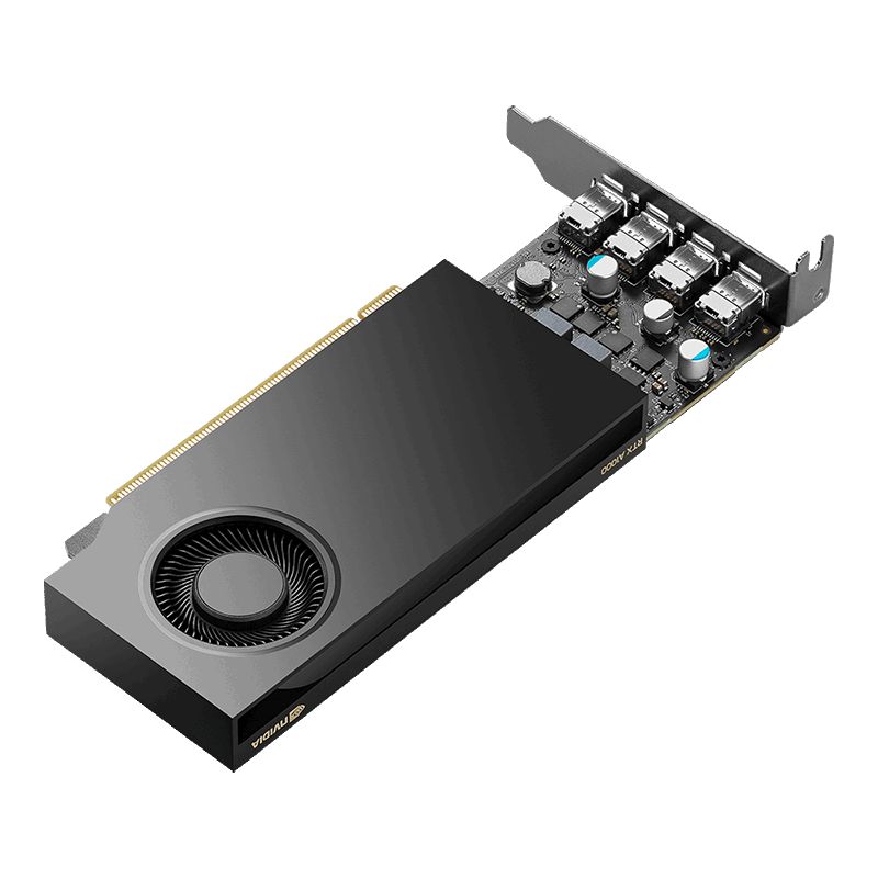 Placa video PNY RTX A4000, 4GB GDDR6, 64bit, activa, LP, 4xmini ...
