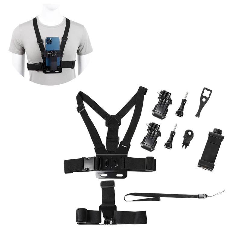 Set Suport 10-in-1 pentru Telefon si Camere Sport, Montura Piept ...