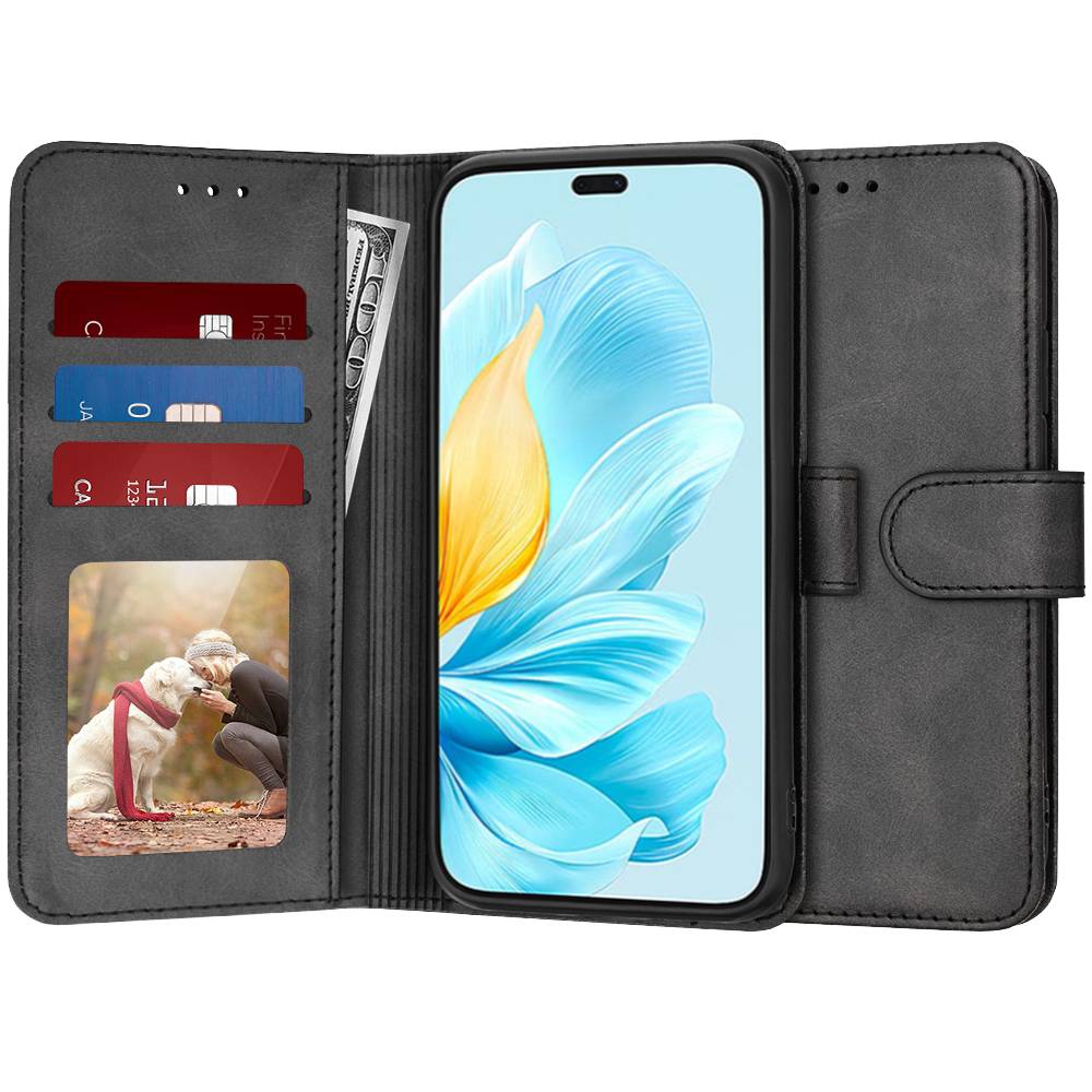 Husa pentru Honor 200 Lite tip carte 360 Kickstand cu sloturi pentru ...