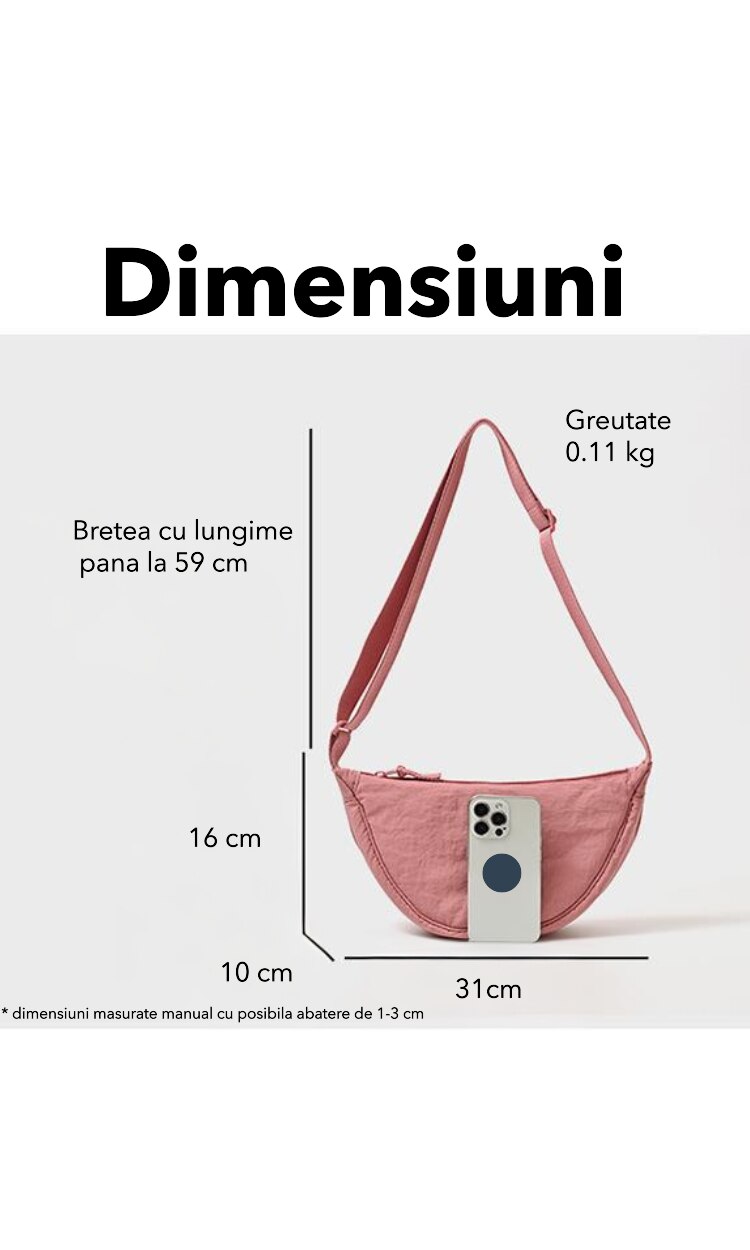 Geanta de dama cu fermoar pentru umar sau crossbody, in forma de ...
