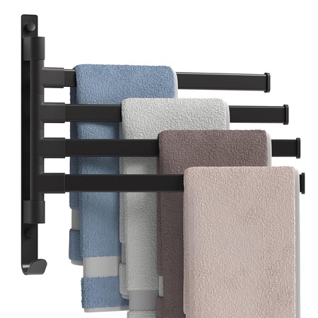 Suport pentru prosoape, Darklove, Reglabil 180 grade, Nu este nevoie sa ...
