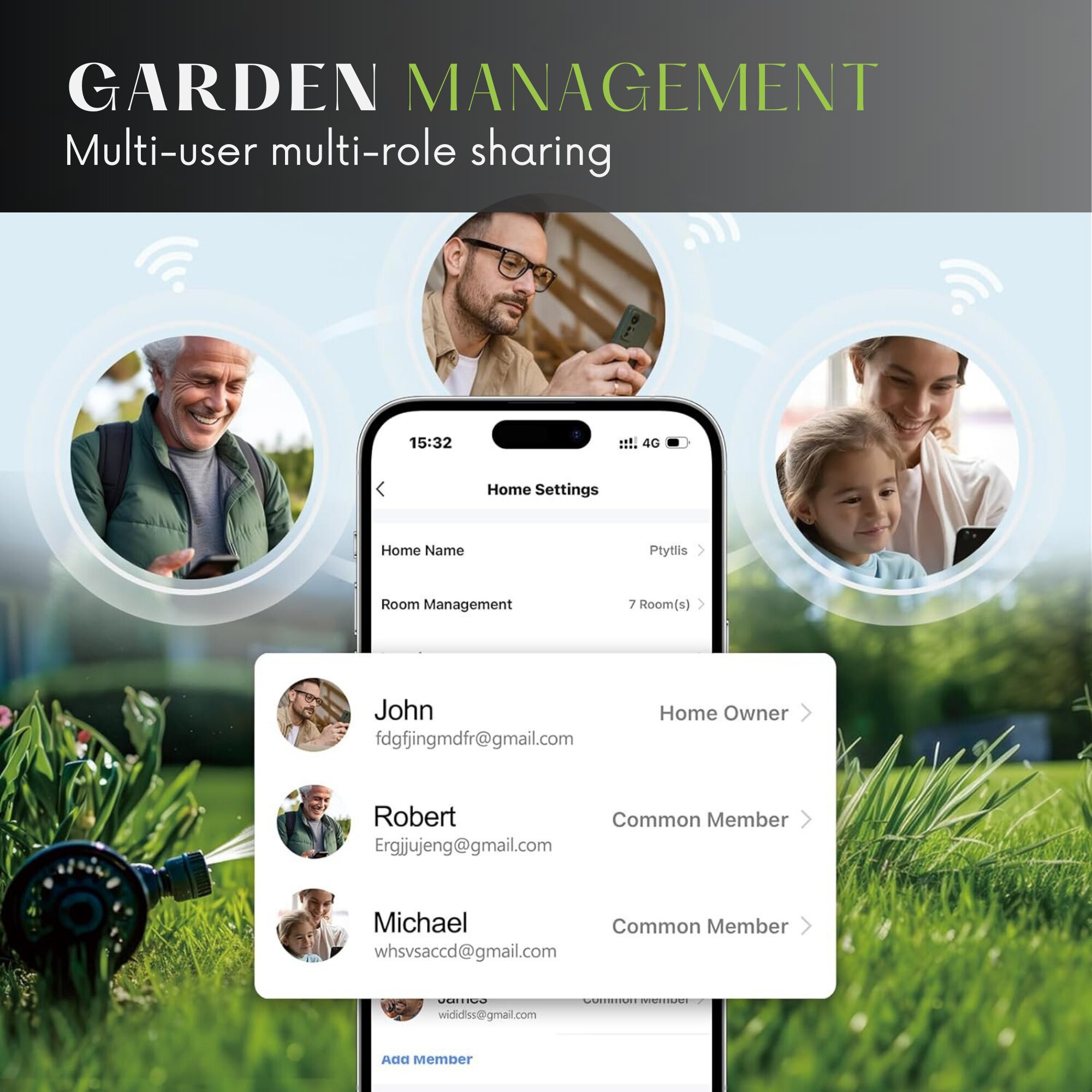 Programator irigare/udare Bluetooth/WiFi, Hub inclus, control prin ...