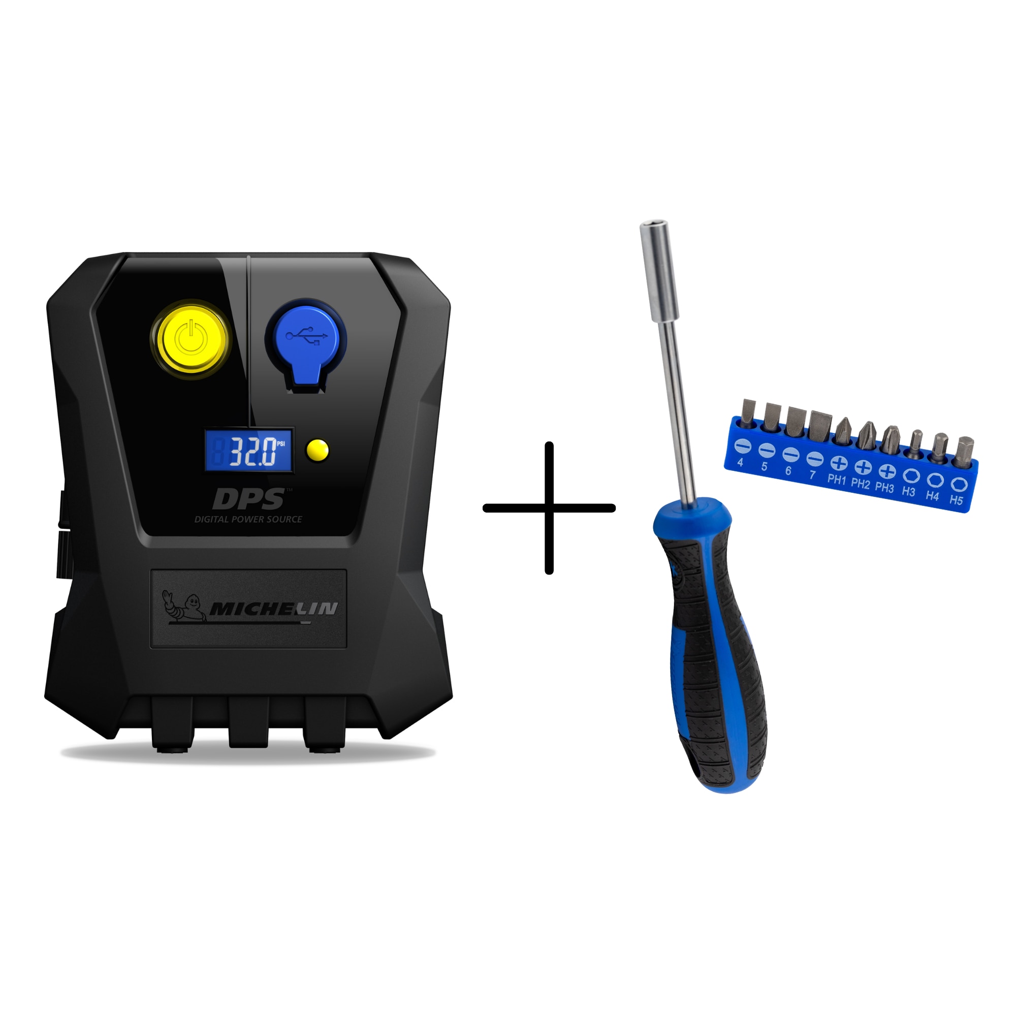 Compresor digital auto mini Michelin cu surubelnita - eMAG.ro