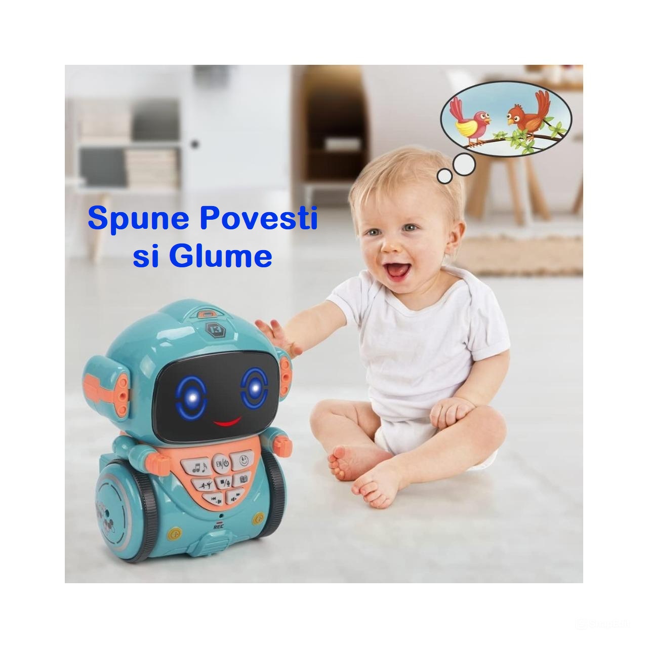 Робот AI Мултифункционален Гласов контрол RoboSonic Indiggo ...