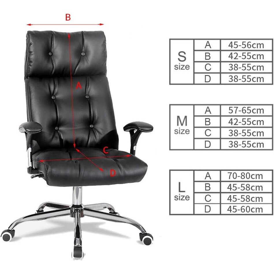 Husa scaun birou, neagra, 100x50cm, rezistenta la apa, confortabila ...