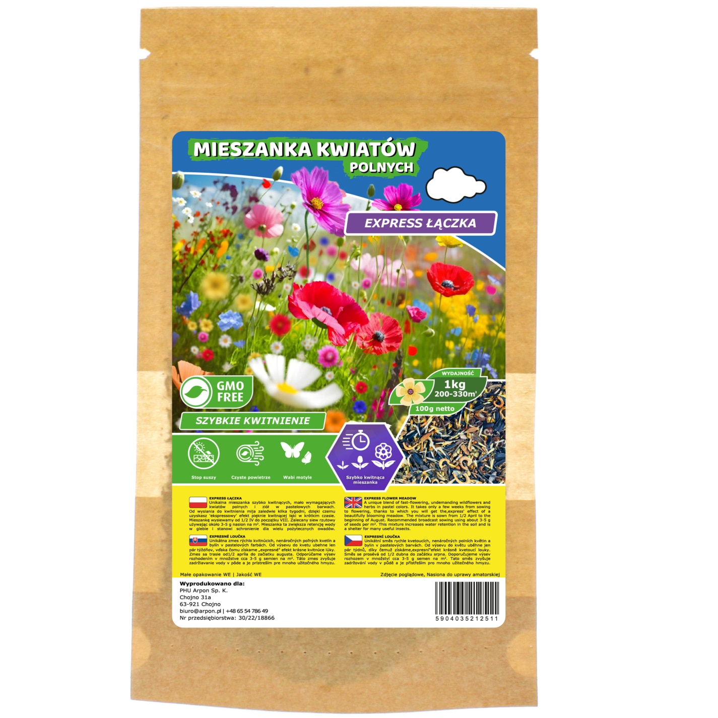 Seminte amestec flori pajiste, Toraf, 100 g, multicolor - eMAG.ro