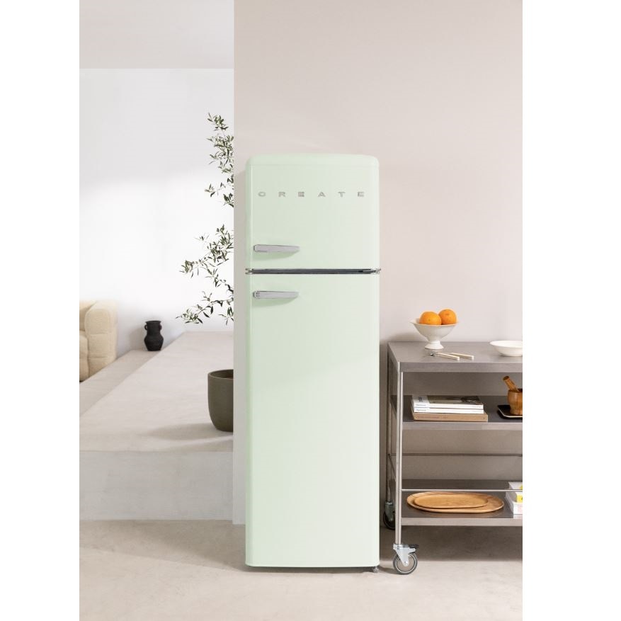 Frigider Retro CREATE, capacitate 246 litri, H 166.5 cm, congelator 52 ...