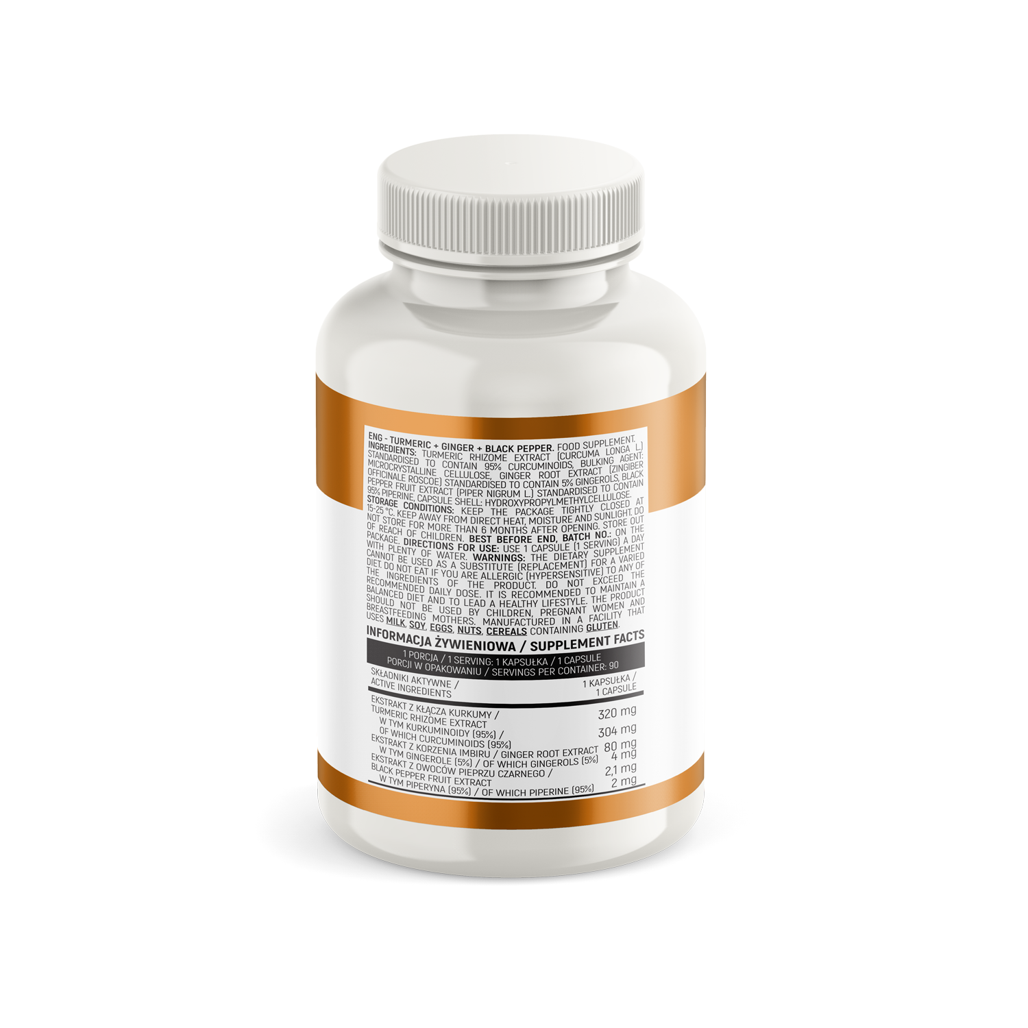 Supliment alimentar, Turmeric + Ghimbir + Piper negru, INSPORT ...