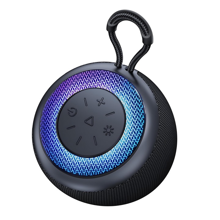 Boxa portabila Bluetooth KOVY® Boombox, Bluetooth 5.3, Lumini LED ...