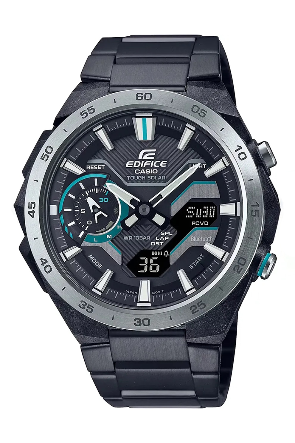 Casio, Ceas cronograf rotund, Negru stins - eMAG.ro