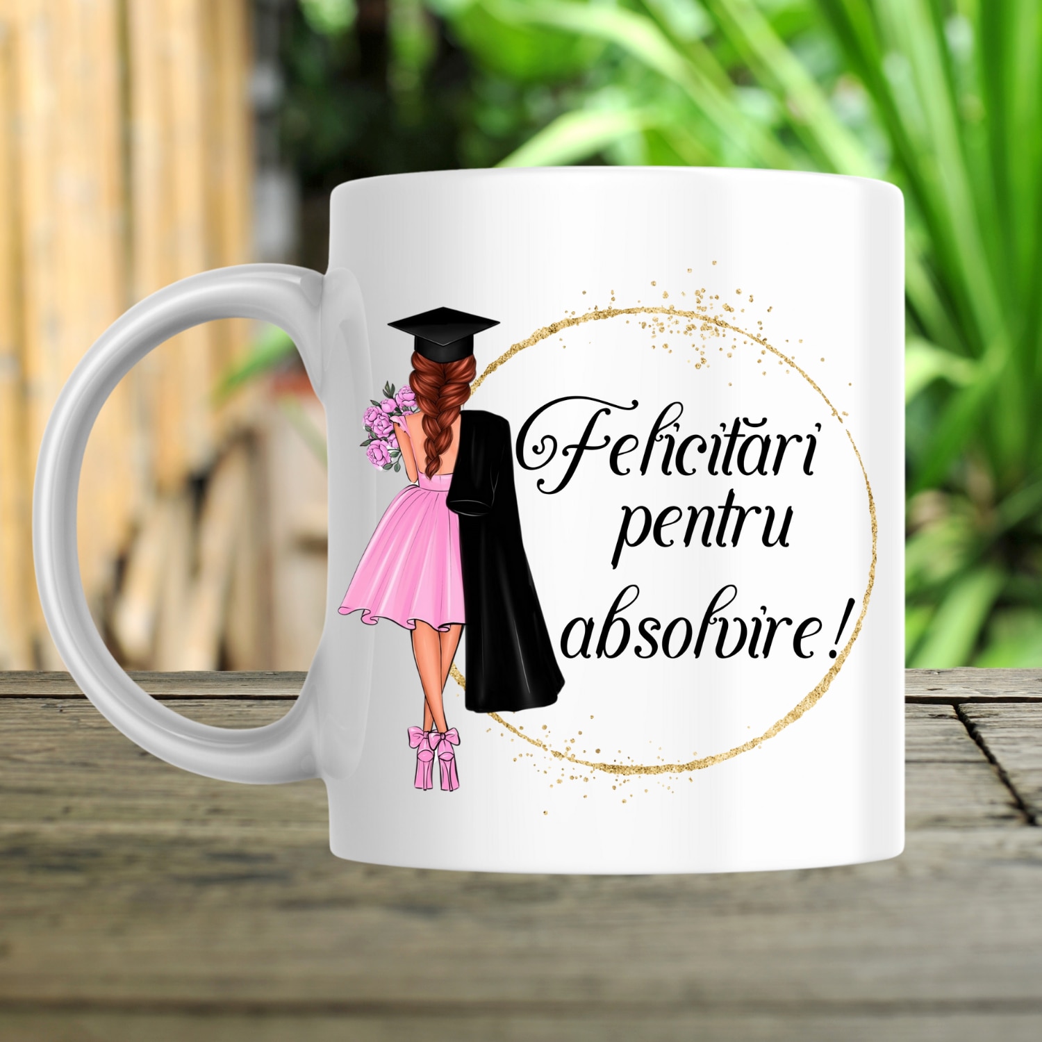 Cana personalizata - Felicitari pentru absolvire!, alba, 330 ml - eMAG.ro