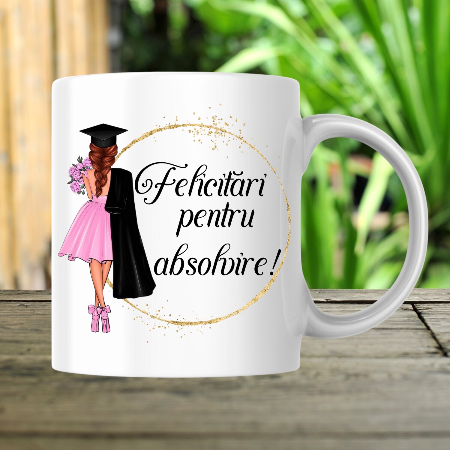 Cana personalizata - Felicitari pentru absolvire!, alba, 330 ml - eMAG.ro