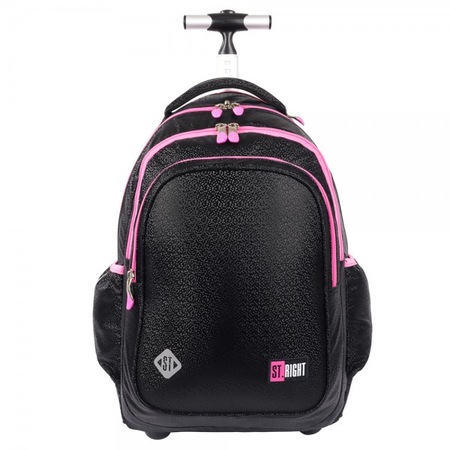 Ghiozdan Troler, St.Right, Roti Silicon, Impermeabil, Colectia Black ...