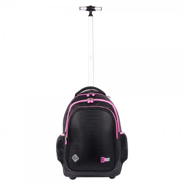 Ghiozdan Troler, St.Right, Roti Silicon, Impermeabil, Colectia Black ...