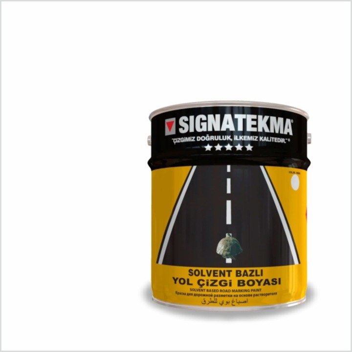 Vopsea de Marcaj Rutier, Acril, Galben "RAL 1023", 25 Kg - SIGNATEKMA ...
